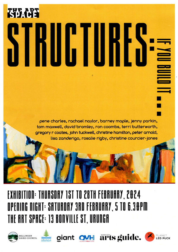 Structures: Wrong Way Exhibition Invite & Poster - Lisa Zanderigo
